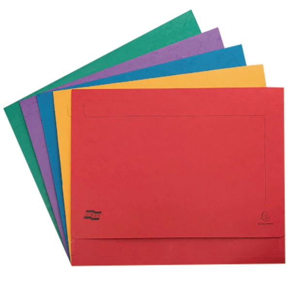 Exacompta Europa A3 Pressboard Document Wallets, Assorted Colours - Pack 25