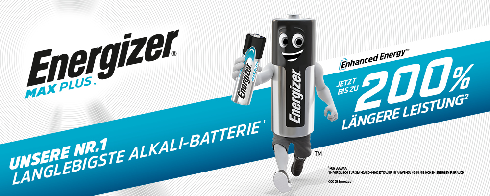 Energizer Max Plus™ – AA und AAA-Batterien